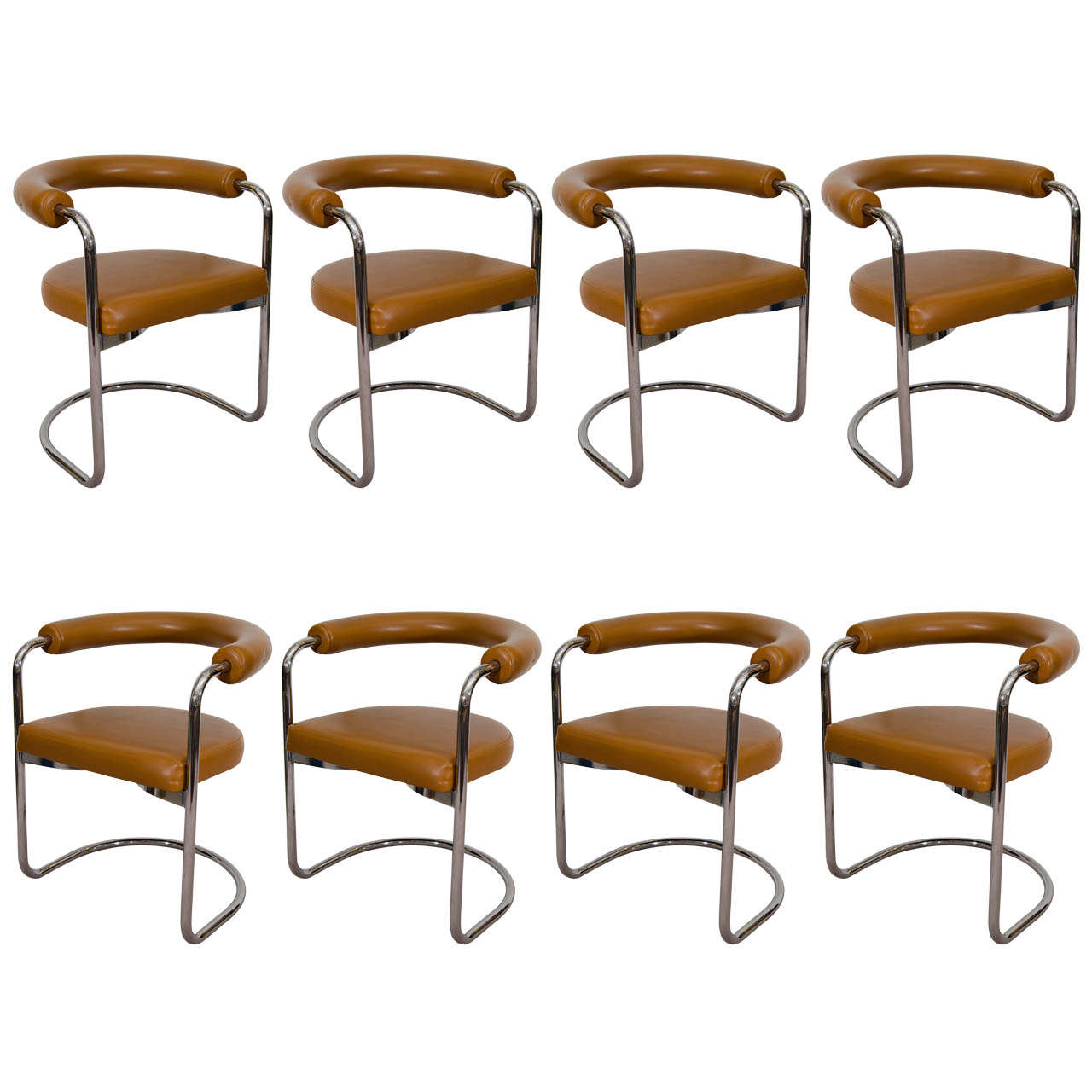 A Mid Century Set of Eight "Delphi" Arm Chairs by Ernst Burgdorfer at ...