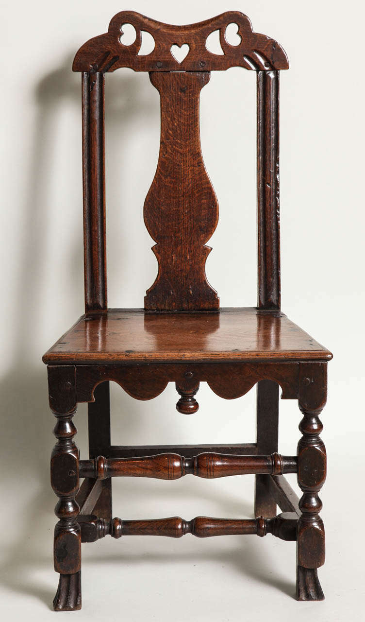 Welsh Queen Anne Folk Art Side Chair at 1stDibs