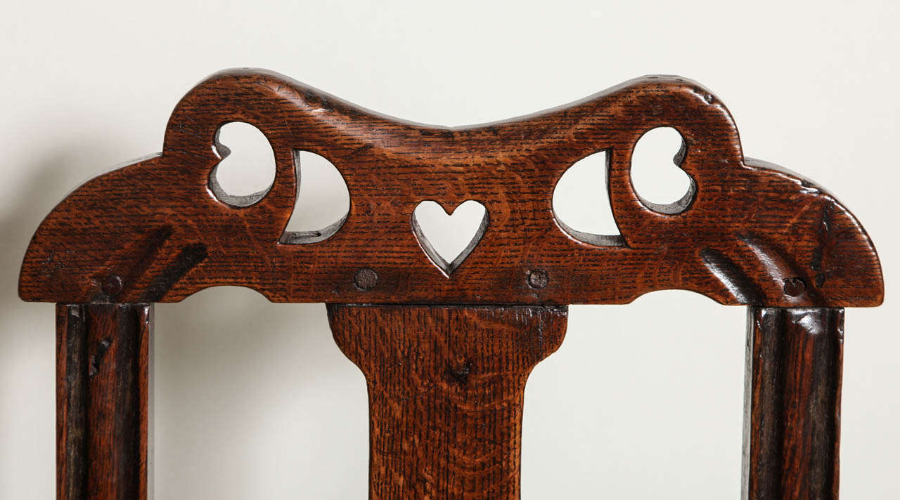 Welsh Queen Anne Folk Art Side Chair at 1stDibs