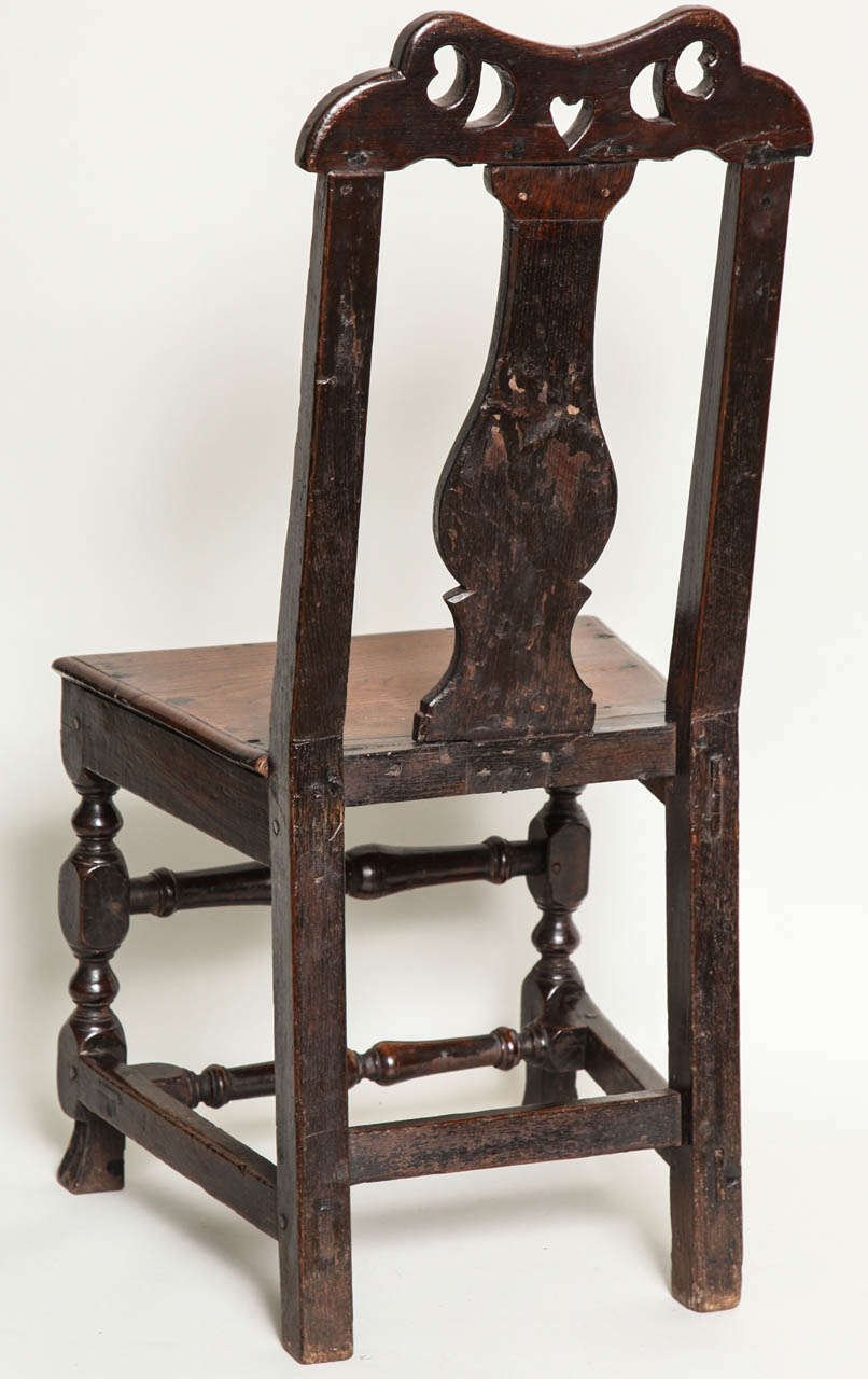 Welsh Queen Anne Folk Art Side Chair at 1stDibs