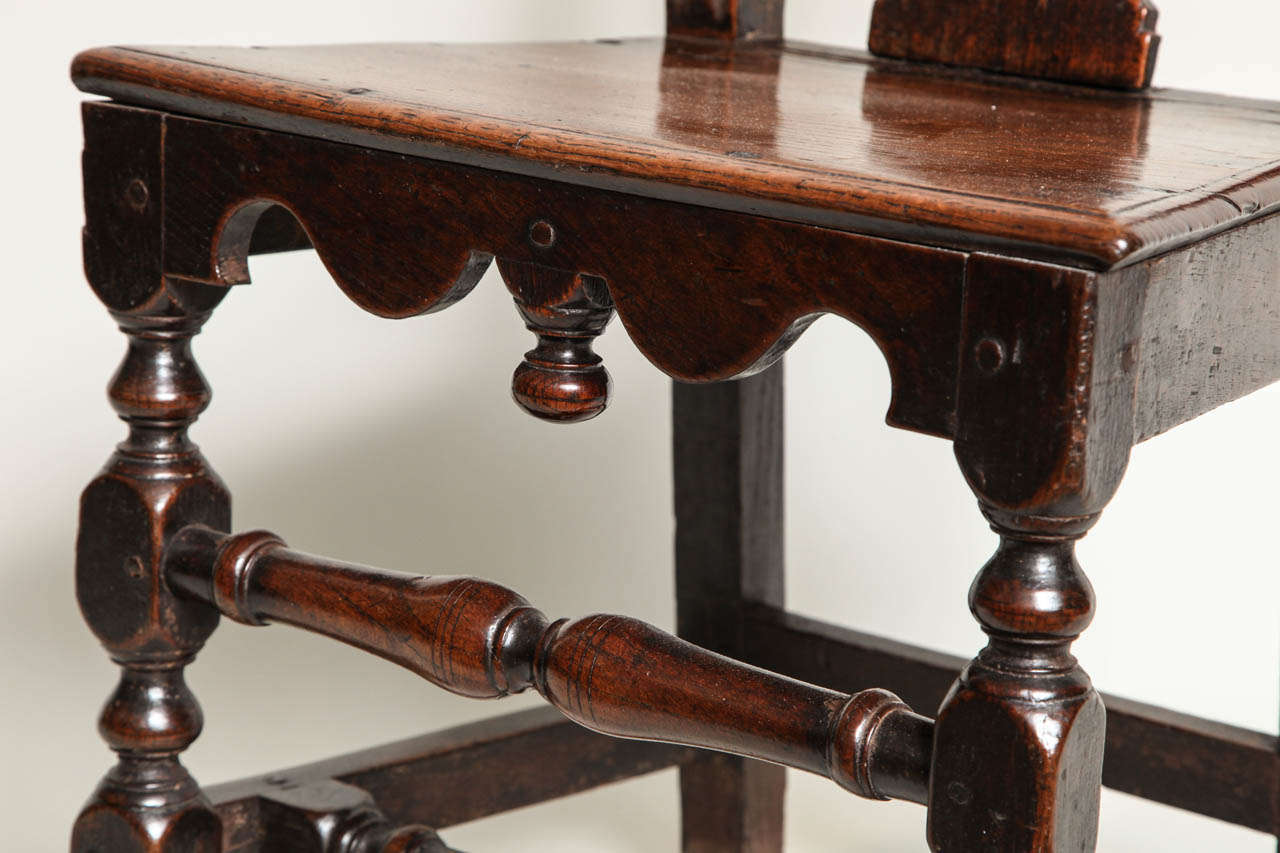 Welsh Queen Anne Folk Art Side Chair at 1stDibs