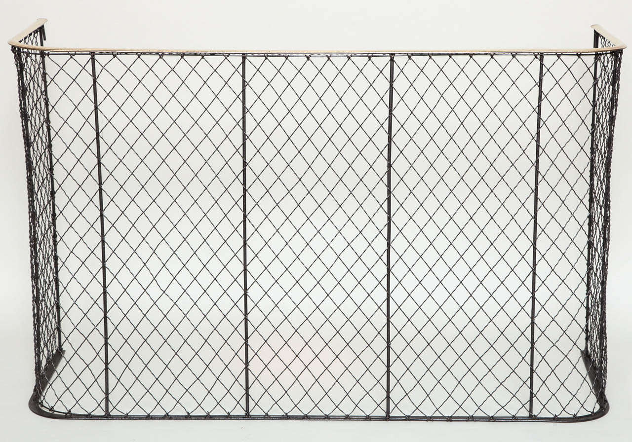 Nursery Guard with Wire Mesh and Brass Rail - 44" Wide at 1stDibs ...