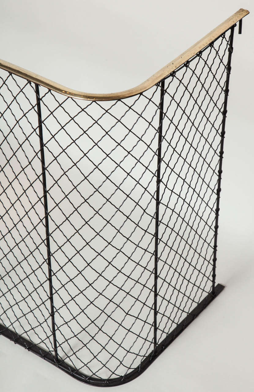 Nursery Guard with Wire Mesh and Brass Rail - 44" Wide at 1stDibs ...