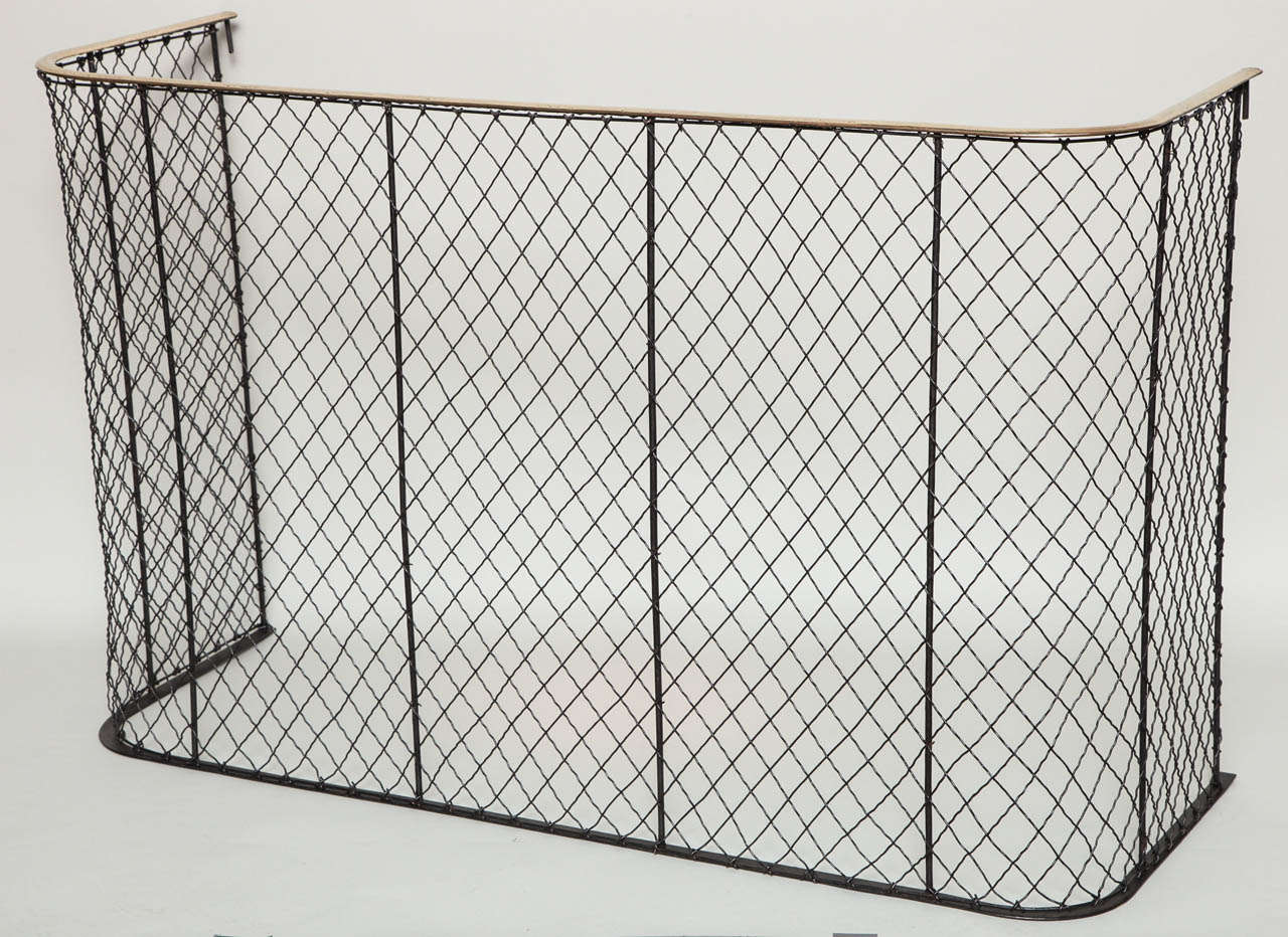 Nursery Guard with Wire Mesh and Brass Rail - 44" Wide at 1stDibs ...