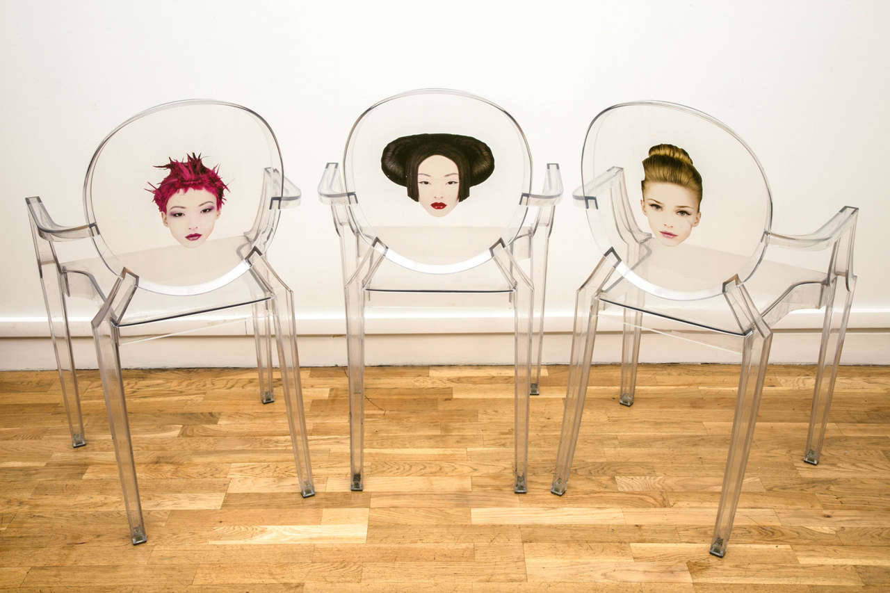 Set of Three Louis Ghost Chairs Exclusively Designed by Philippe Starck ...
