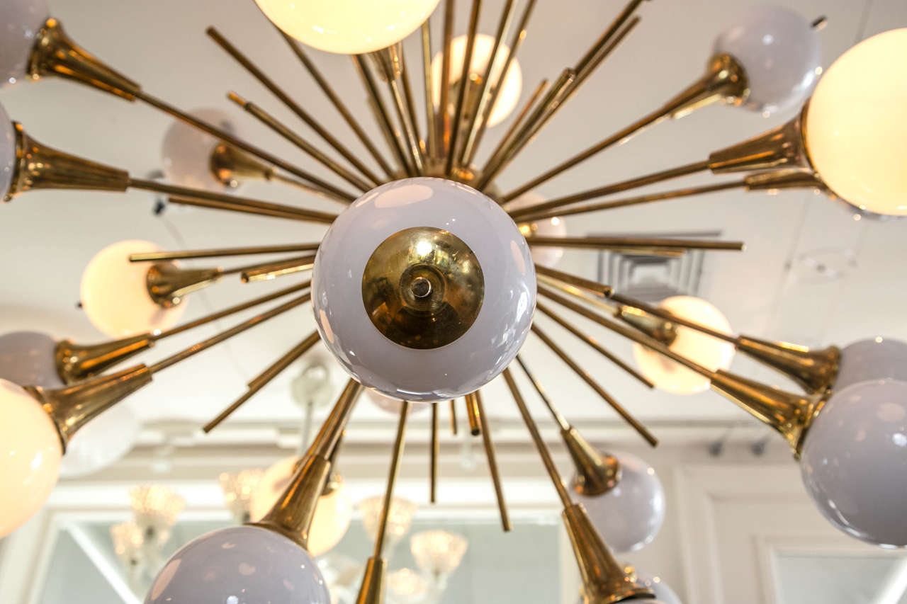 Very Large Sputnik Style Murano and Brass Fixture at 1stDibs