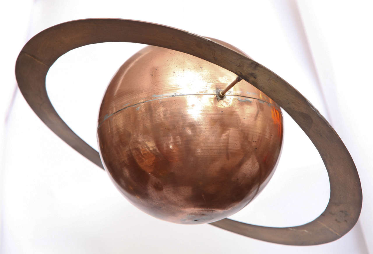 Charles Lamb hanging Saturn Sculpture brass and copper 1980's For Sale ...