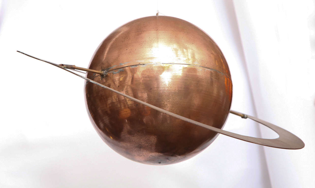 Charles Lamb hanging Saturn Sculpture brass and copper 1980's For Sale ...