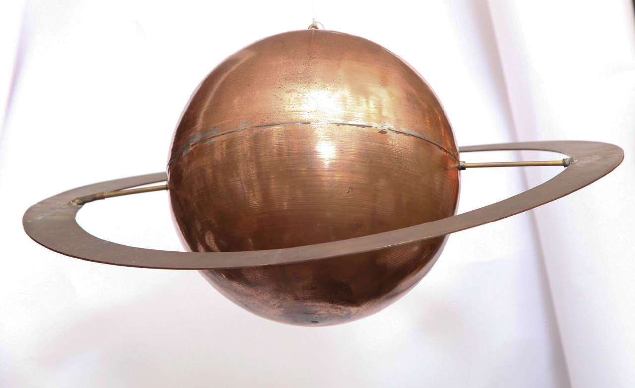 Charles Lamb hanging Saturn Sculpture brass and copper 1980's For Sale ...