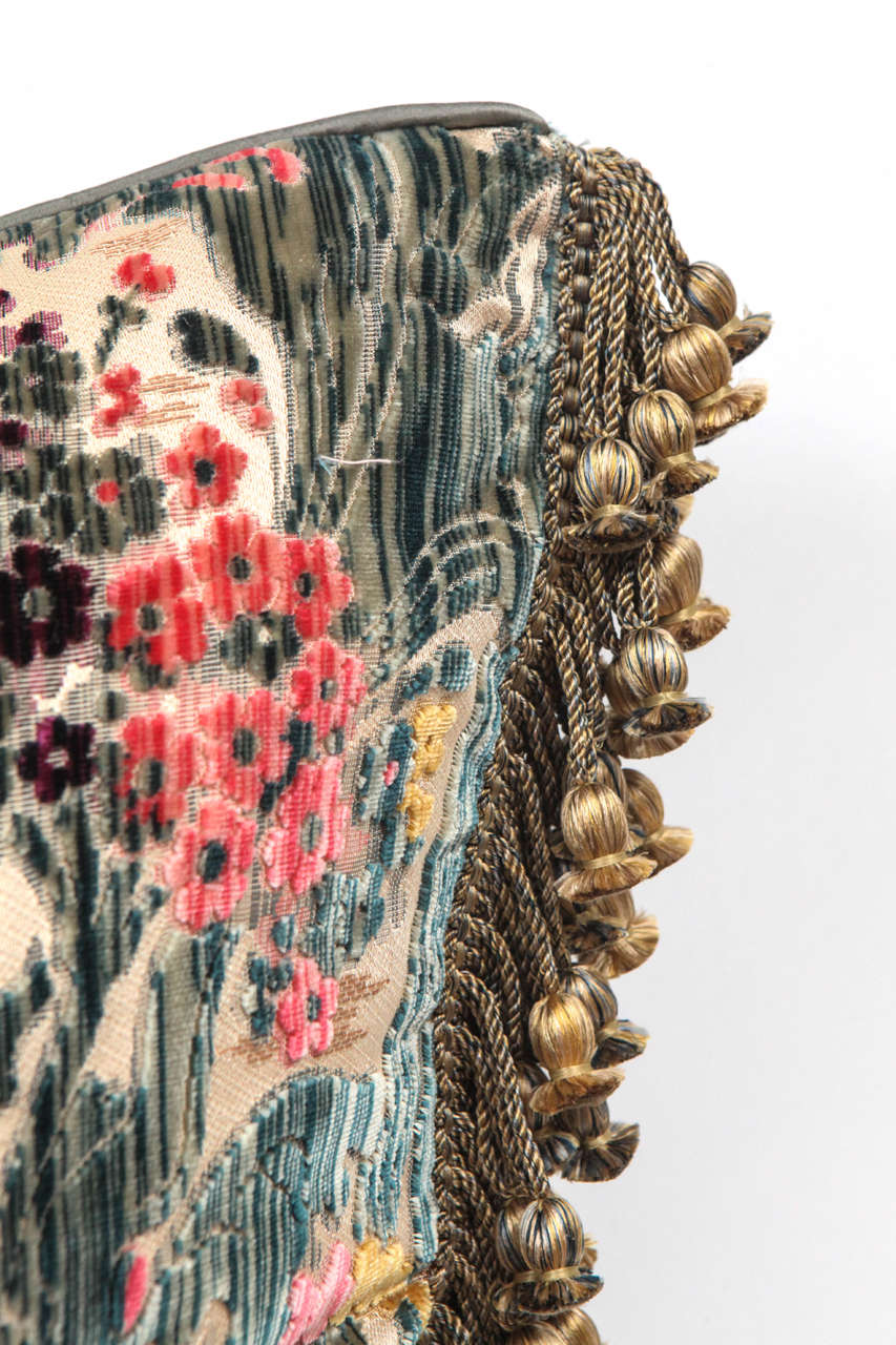 Pair of Luigi Bevilacqua Italian Silk Velvet Pillows For Sale at 1stDibs