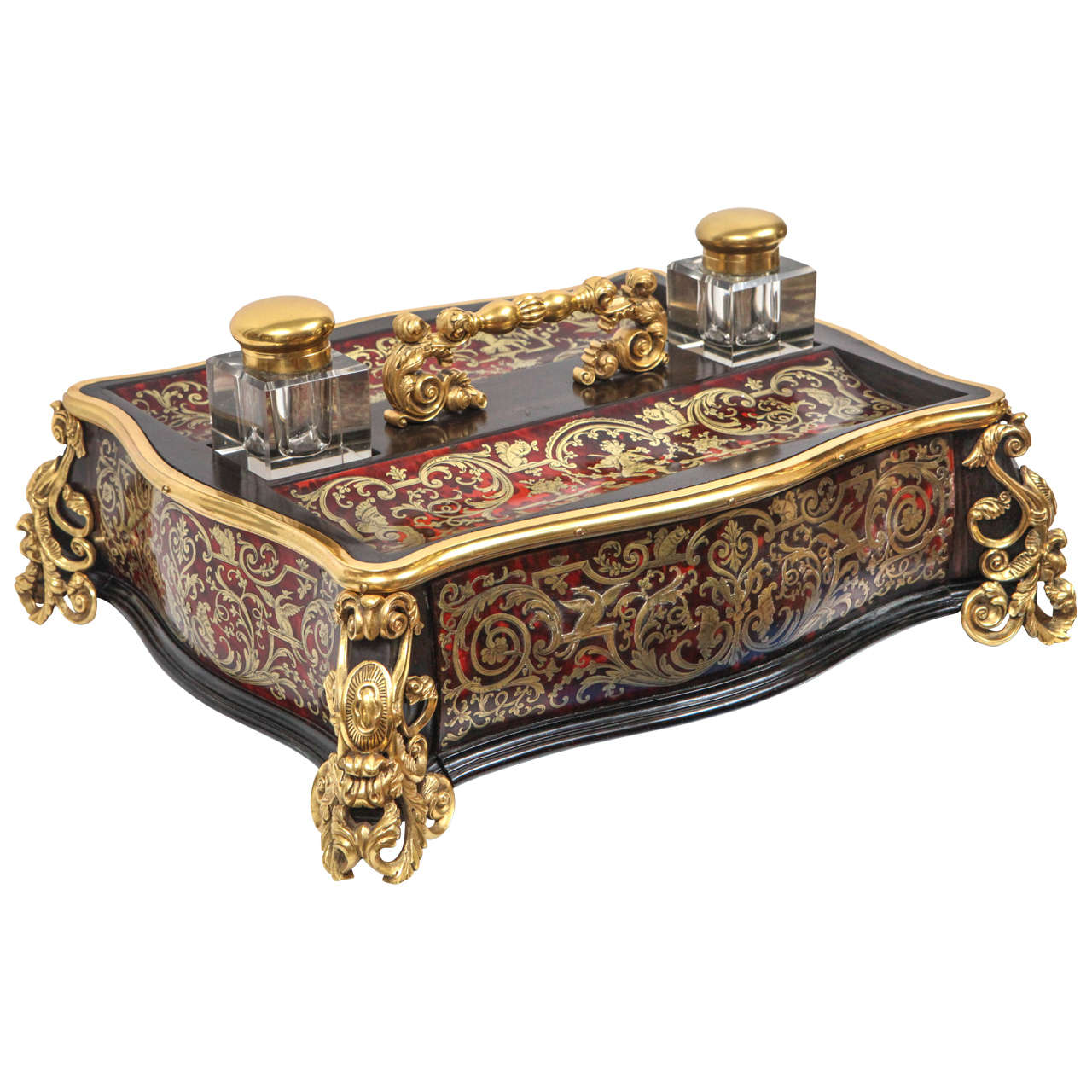 19th Century French Oversized Boulle Ink Stand at 1stDibs
