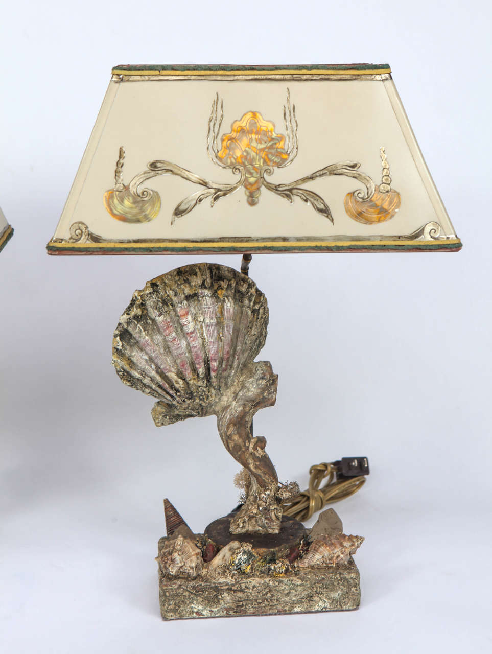 Pair of Seashell Lamps For Sale at 1stDibs | seashell lamps for sale