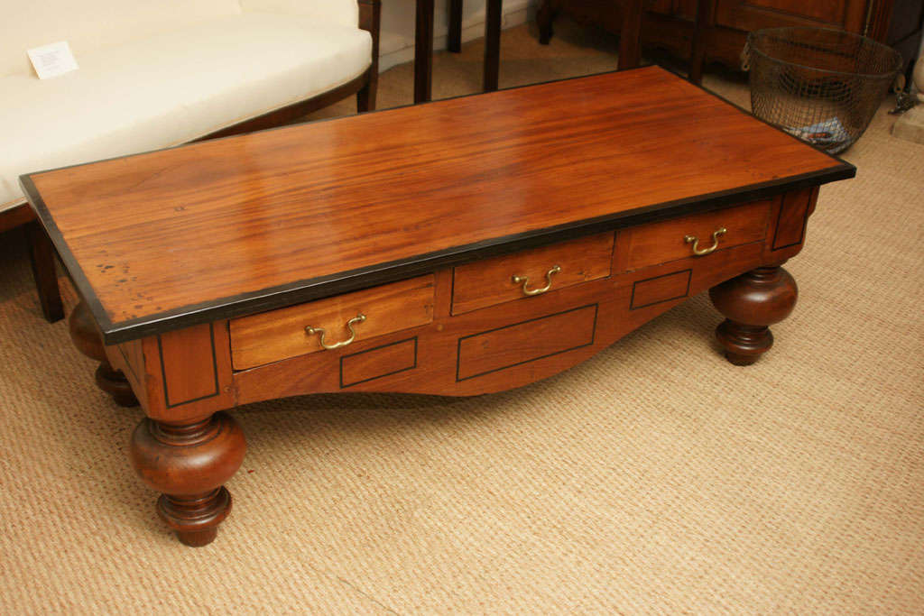 19th Century British Colonial Teak Coffee Table at 1stDibs