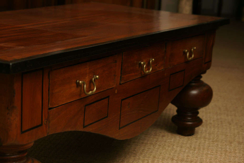 19th Century British Colonial Teak Coffee Table at 1stDibs