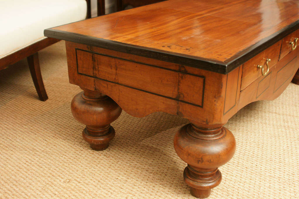 19th Century British Colonial Teak Coffee Table at 1stDibs