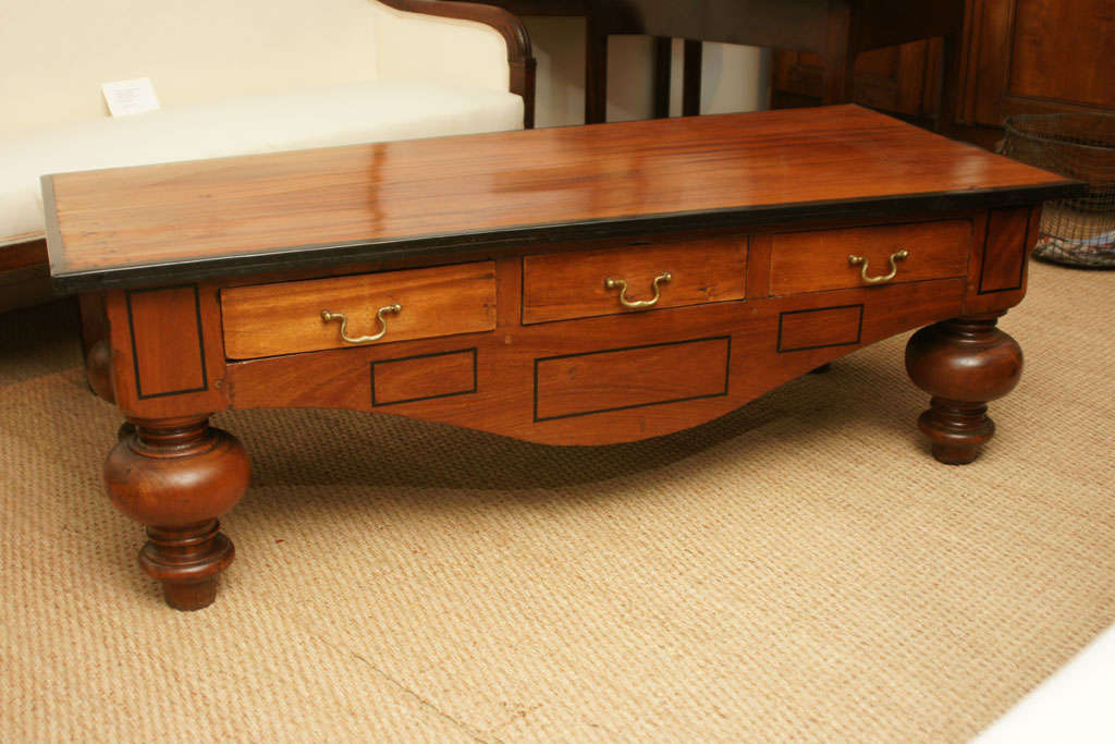19th Century British Colonial Teak Coffee Table at 1stDibs