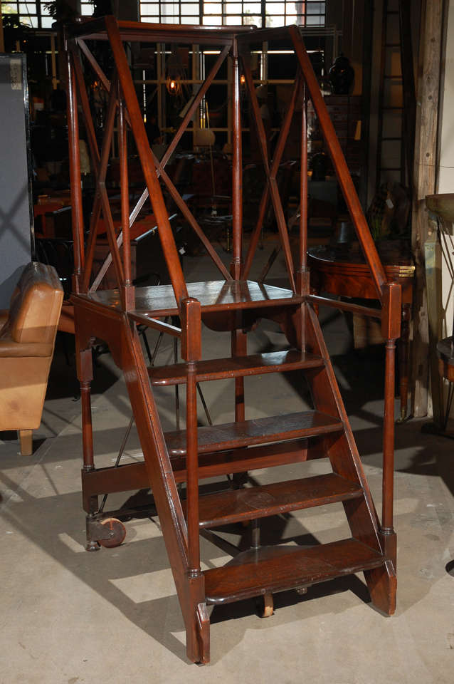 Large Library Ladder at 1stDibs