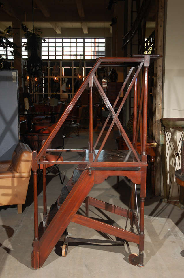 Large Library Ladder at 1stDibs
