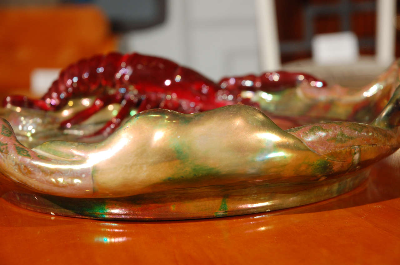 Zsolnay Rare Ceramic Platter For Sale at 1stDibs