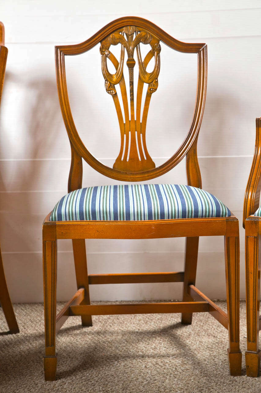 Set of 12 Sheraton Style Dining Chairs by Charles Barr at 1stDibs