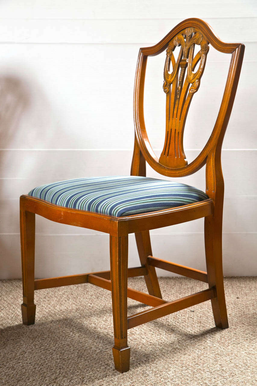Set of 12 Sheraton Style Dining Chairs by Charles Barr at 1stDibs