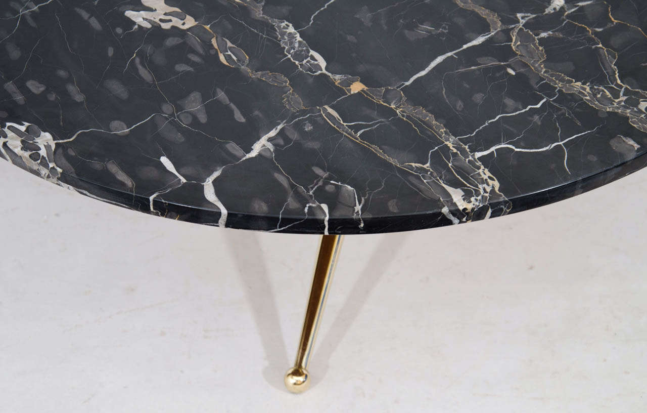 Italian Marble and Brass Coffee Table at 1stDibs