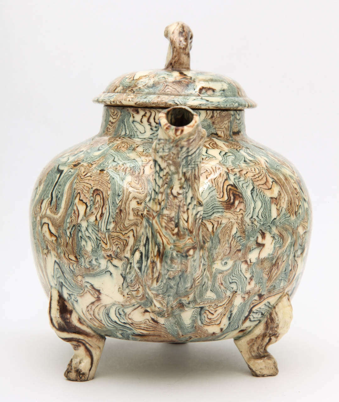 A Rare English Solid Agate Pottery Teapot at 1stDibs