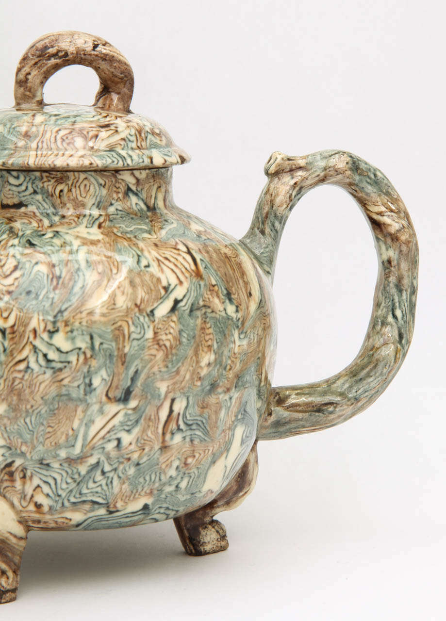 A Rare English Solid Agate Pottery Teapot at 1stDibs