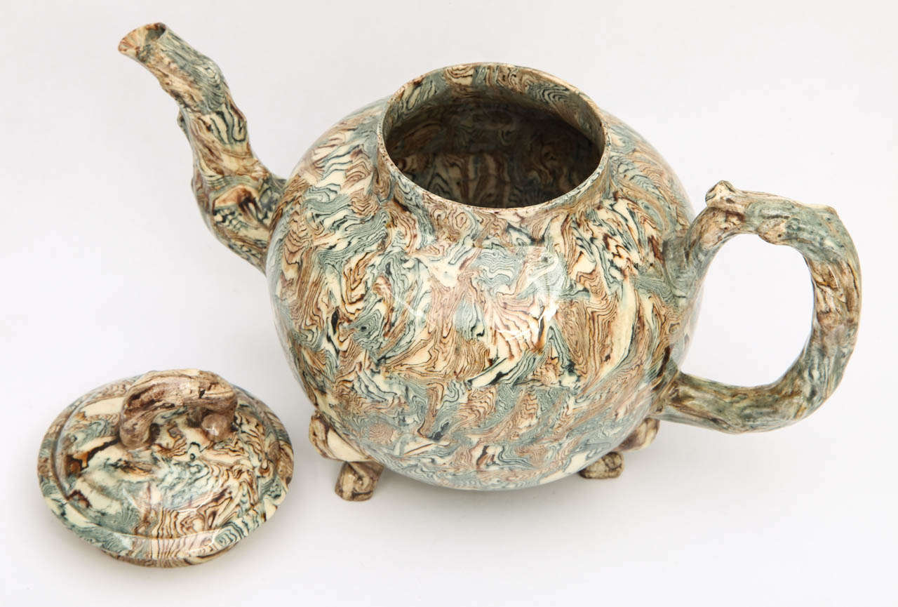 A Rare English Solid Agate Pottery Teapot at 1stDibs