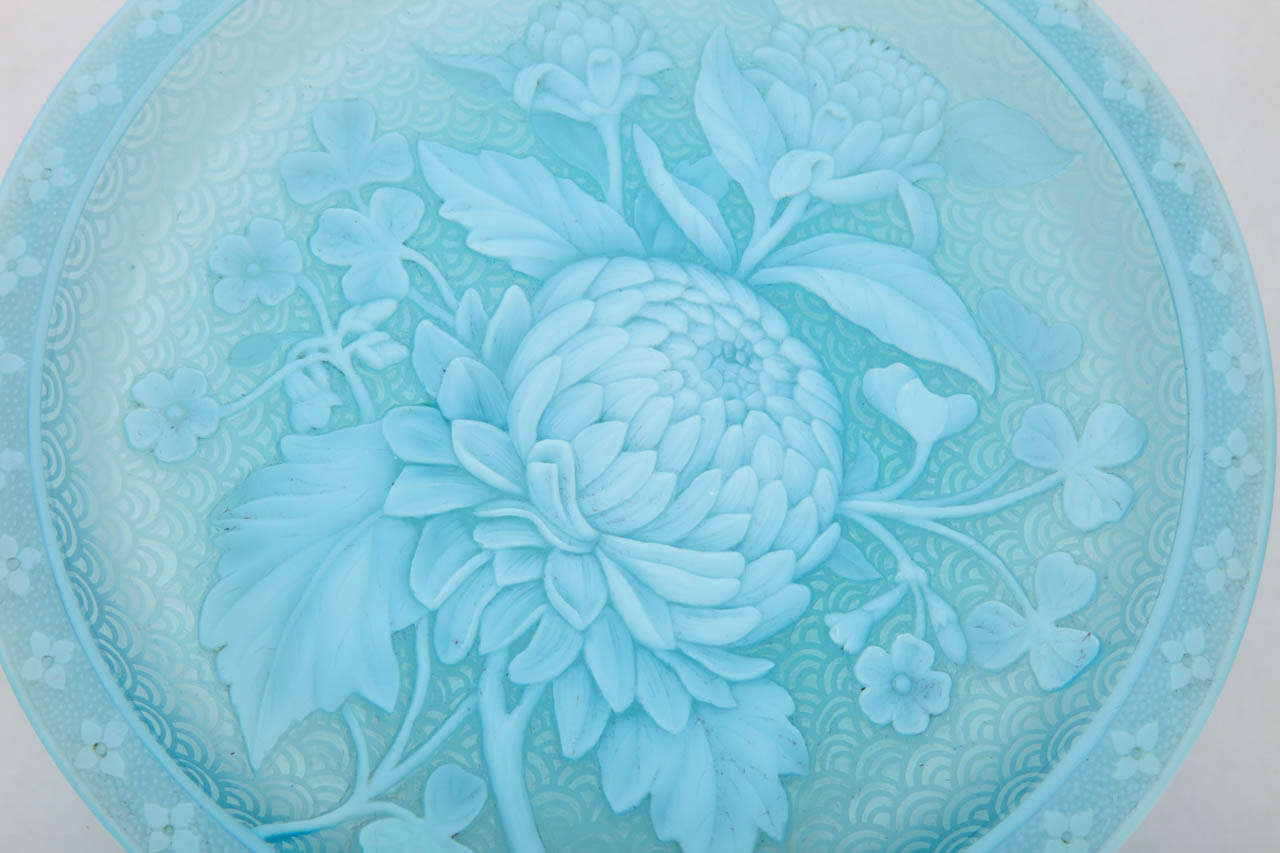A Rare Unmarked Thomas Webb and Sons Cameo Glass Plate at 1stDibs