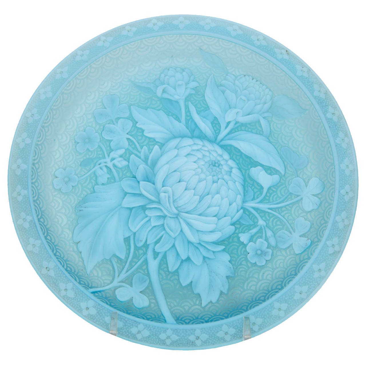 A Rare Unmarked Thomas Webb and Sons Cameo Glass Plate at 1stDibs