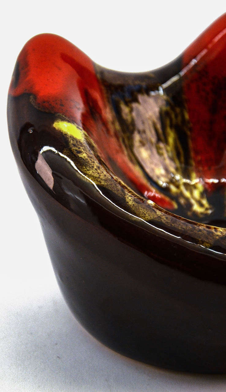 Vallauris Pottery Ceramic Colorful Ashtray For Sale at 1stDibs