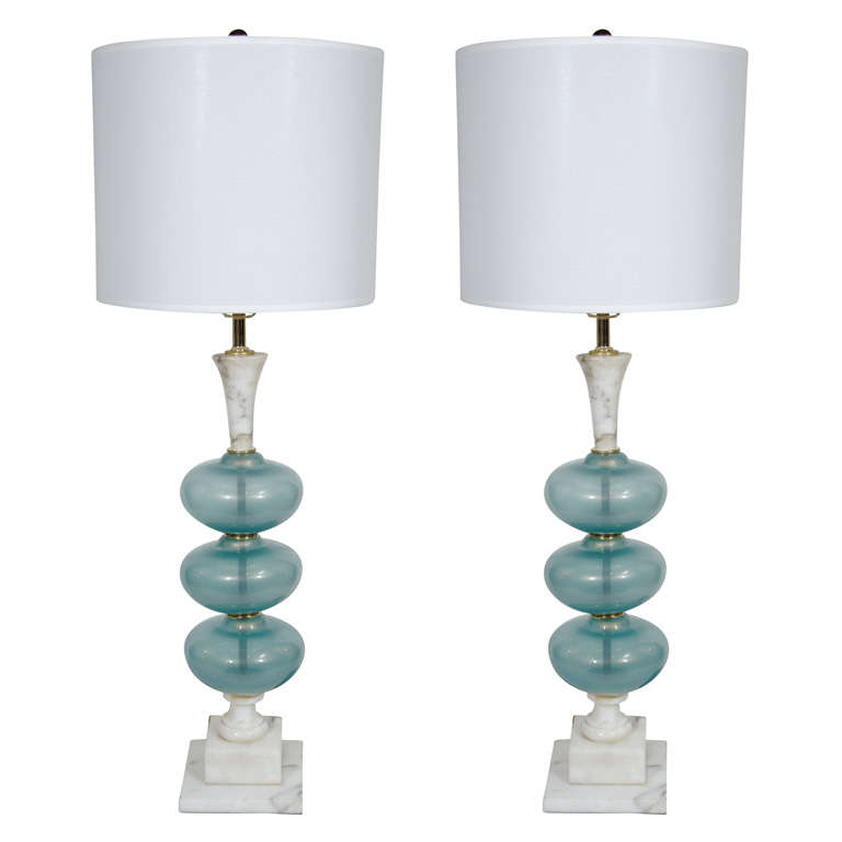Best Blue Marble Table Lamps for Sale on 1stDibs