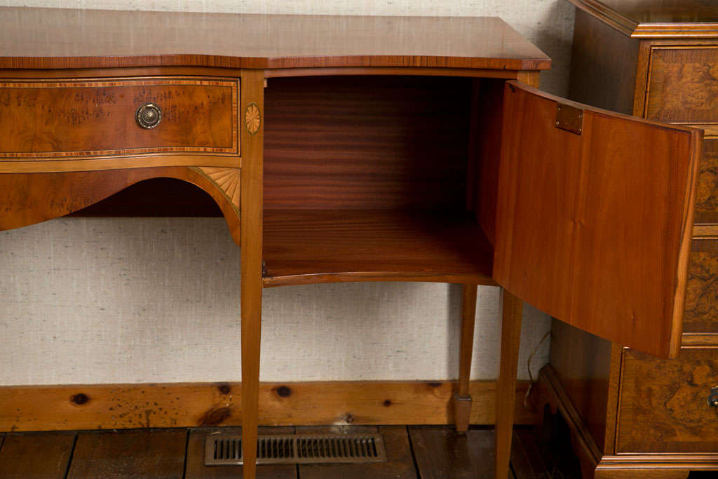 English Yew Wood Serpentine Sideboard For Sale at 1stDibs | yew ...