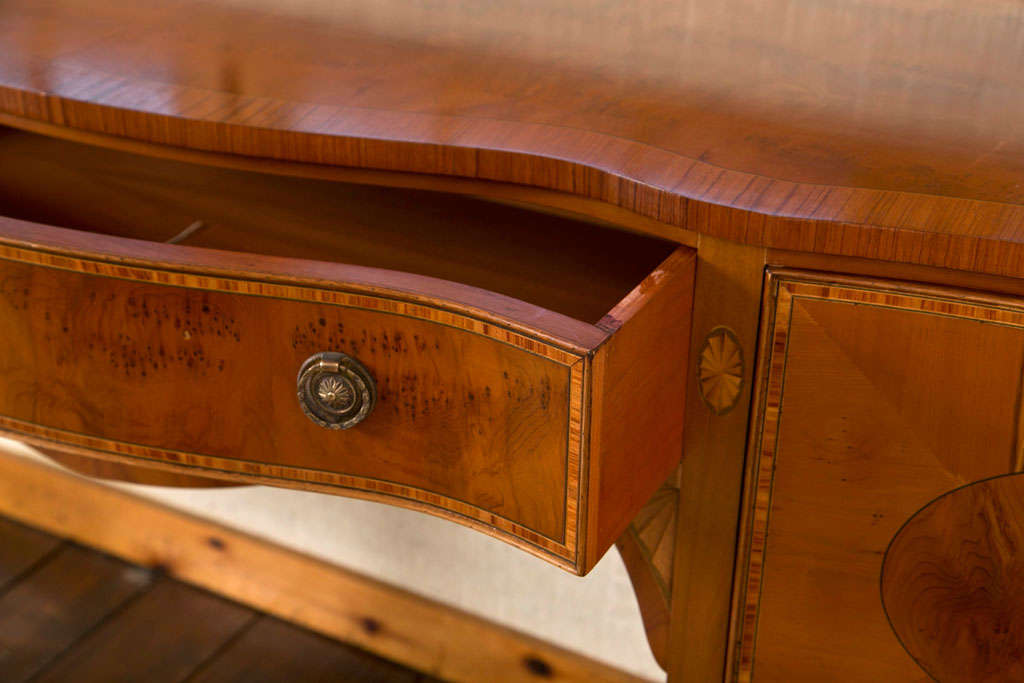 English Yew Wood Serpentine Sideboard For Sale at 1stDibs | yew ...