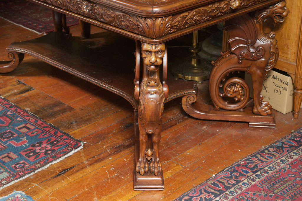 Large Griffin Mahogany Library Table in Manner of RJ Horner at 1stDibs ...