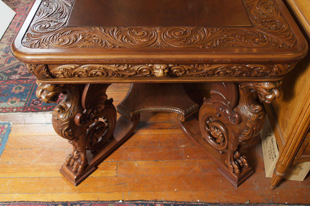 Large Griffin Mahogany Library Table in Manner of RJ Horner at 1stDibs ...