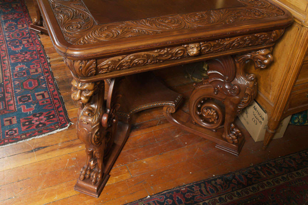 Large Griffin Mahogany Library Table in Manner of RJ Horner at 1stDibs ...