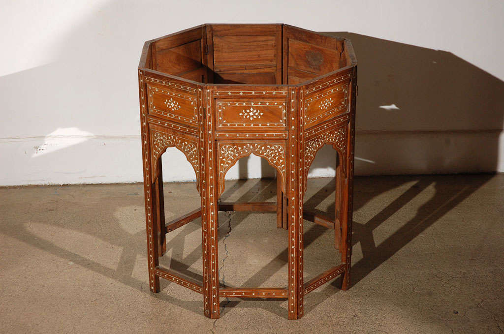 Anglo-Indian Octagonal Table with Inlay Chess Board at 1stDibs