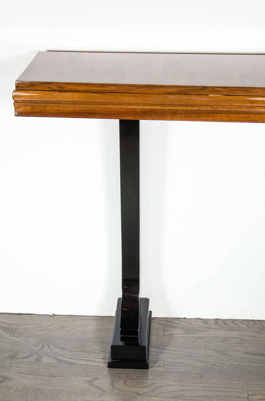 Art Deco Console table with Scroll Leg Design at 1stDibs