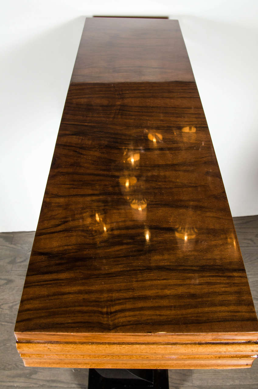 Art Deco Console table with Scroll Leg Design at 1stDibs