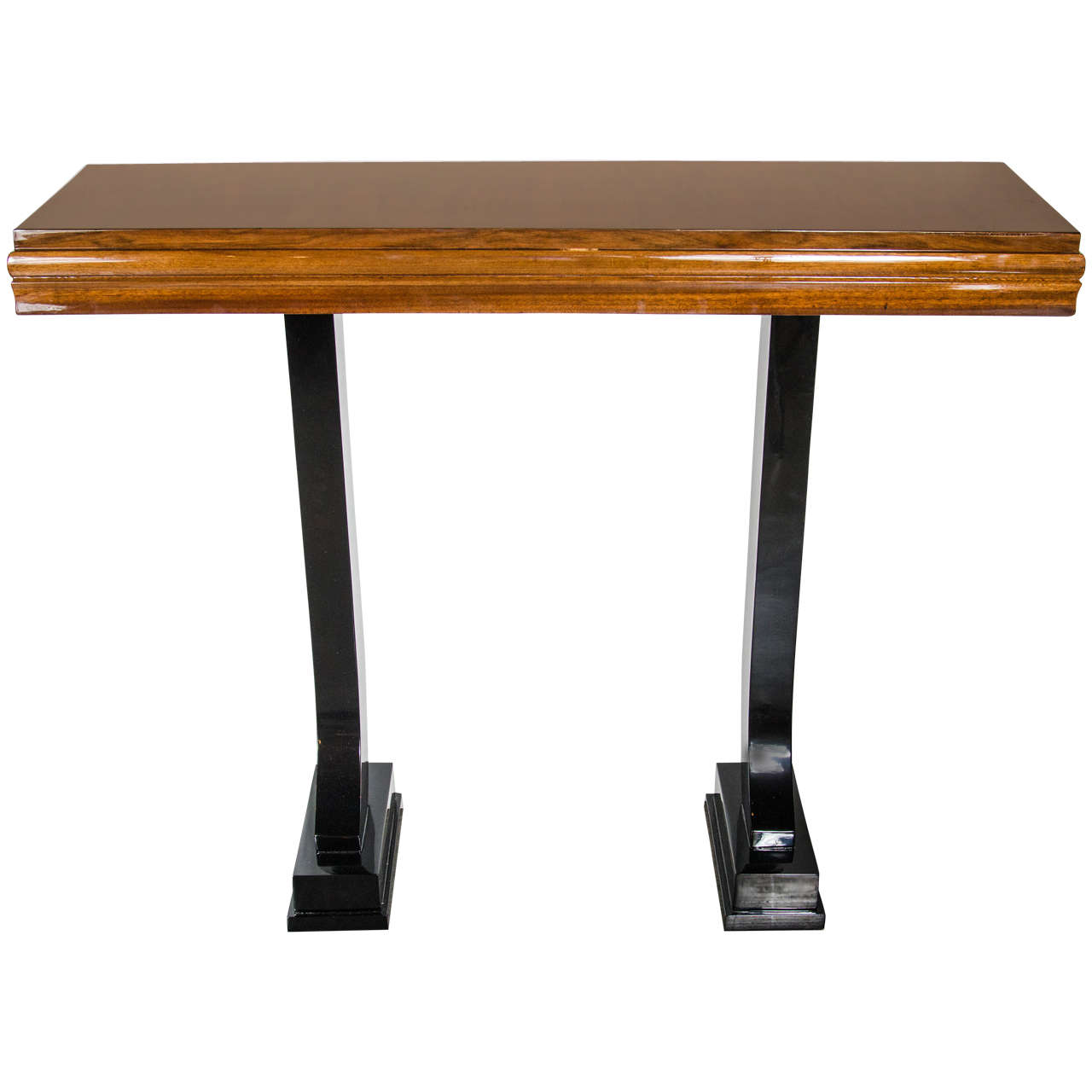 Art Deco Console table with Scroll Leg Design at 1stDibs
