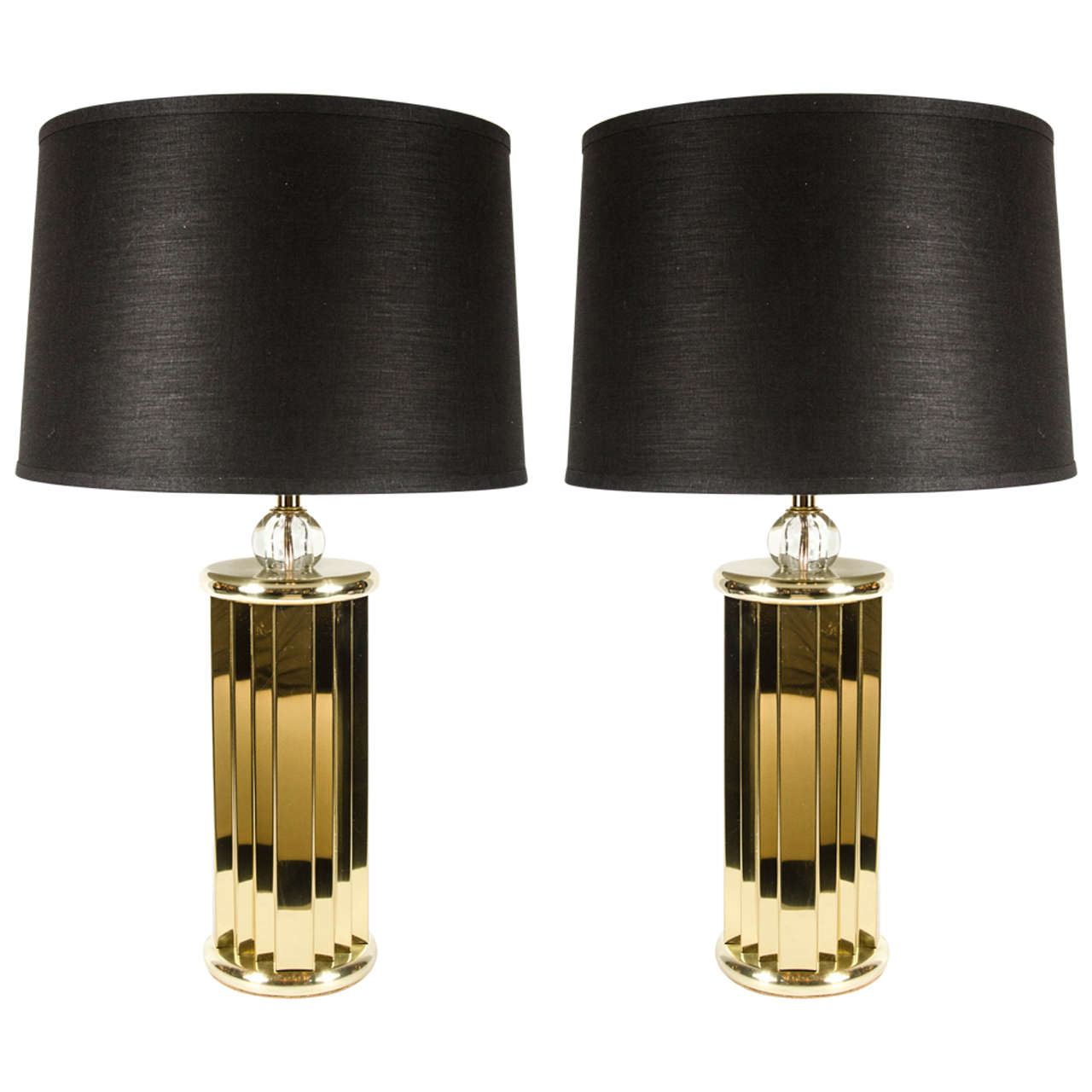 Pair of Mid-Century Modernist Skyscraper Style Lamps at 1stDibs