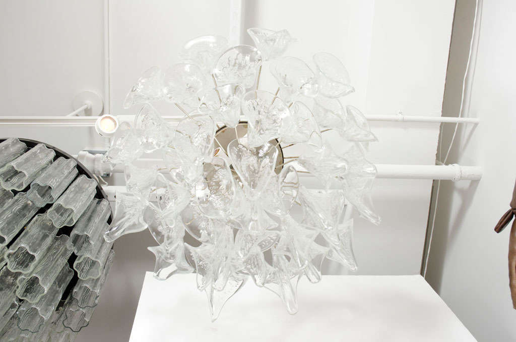Crystal Calla Lily Petal Bouquet Chandelier by Camer Glass at 1stDibs ...