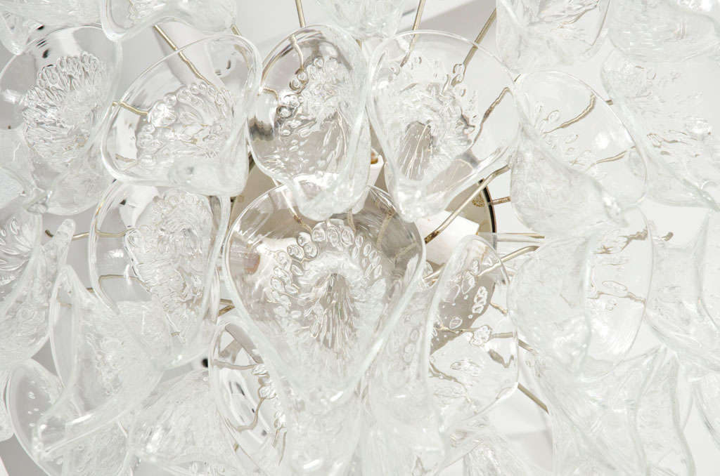 Crystal Calla Lily Petal Bouquet Chandelier by Camer Glass at 1stDibs ...