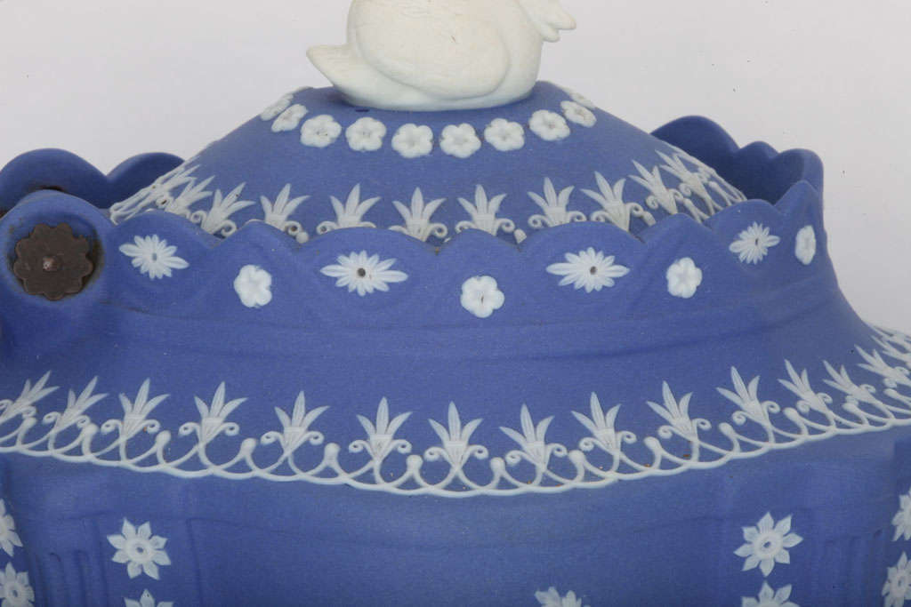 A Rare Unmarked Adams Jasper Teapot For Sale at 1stDibs