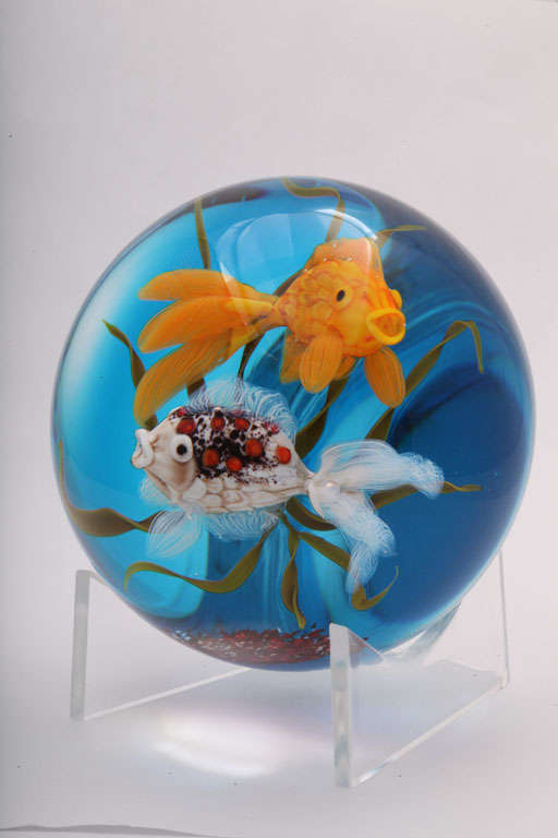 Ken Rosenfeld Double Goldfish Paperweight at 1stDibs