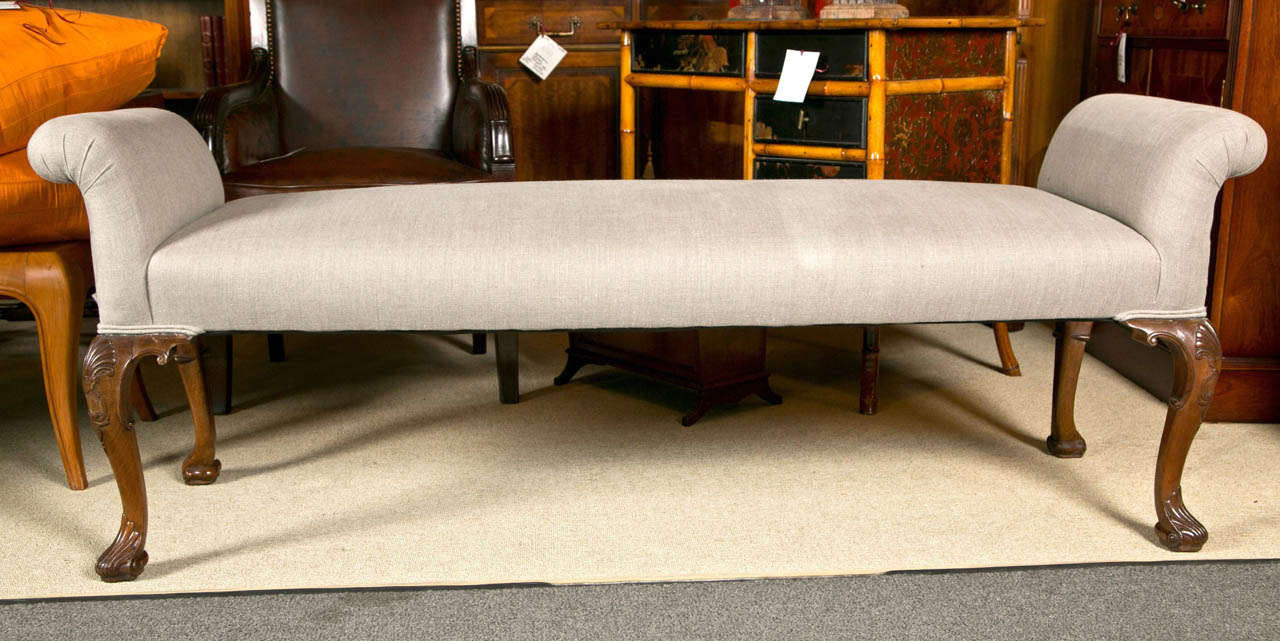 English Roll Arm Bench at 1stDibs