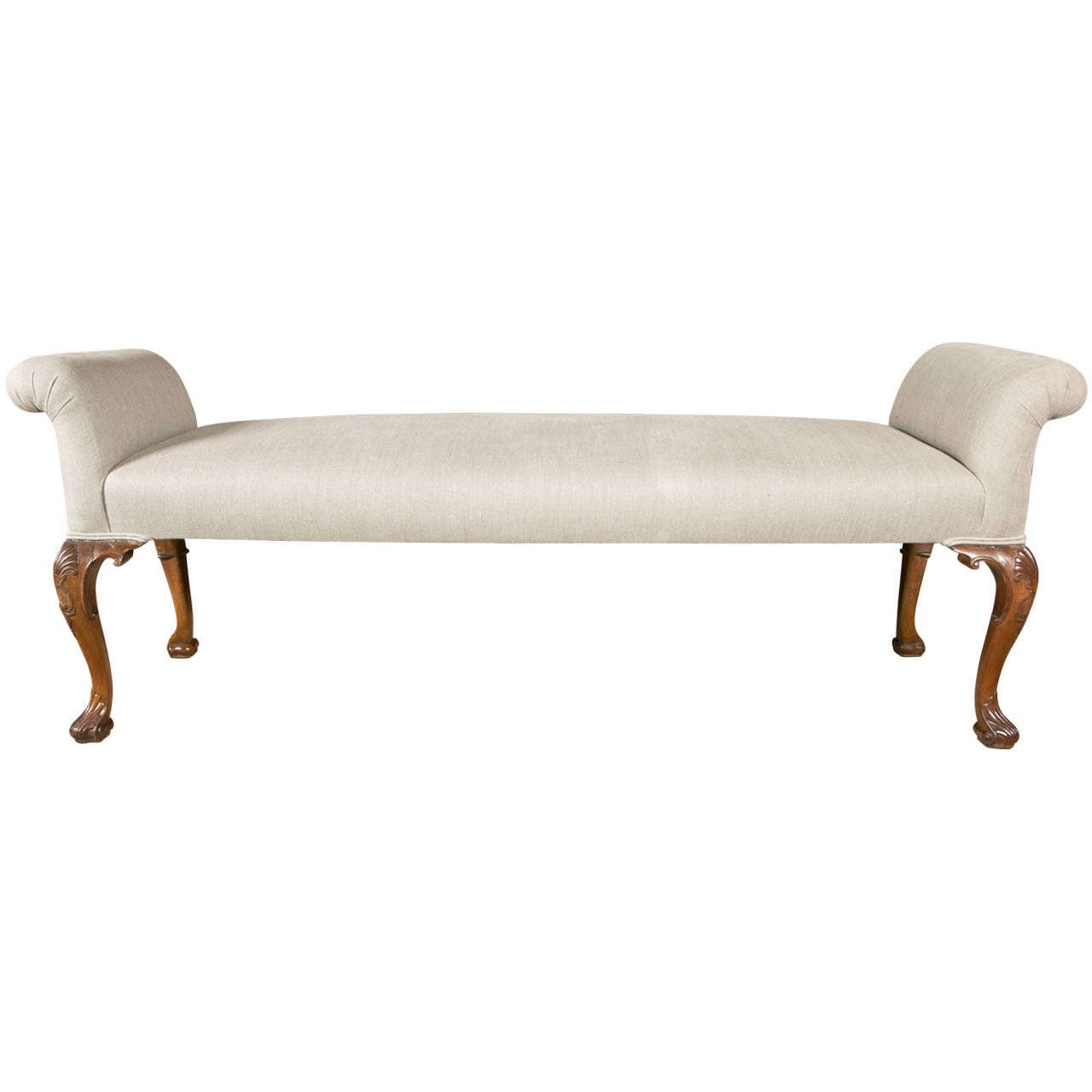 English Roll Arm Bench at 1stDibs