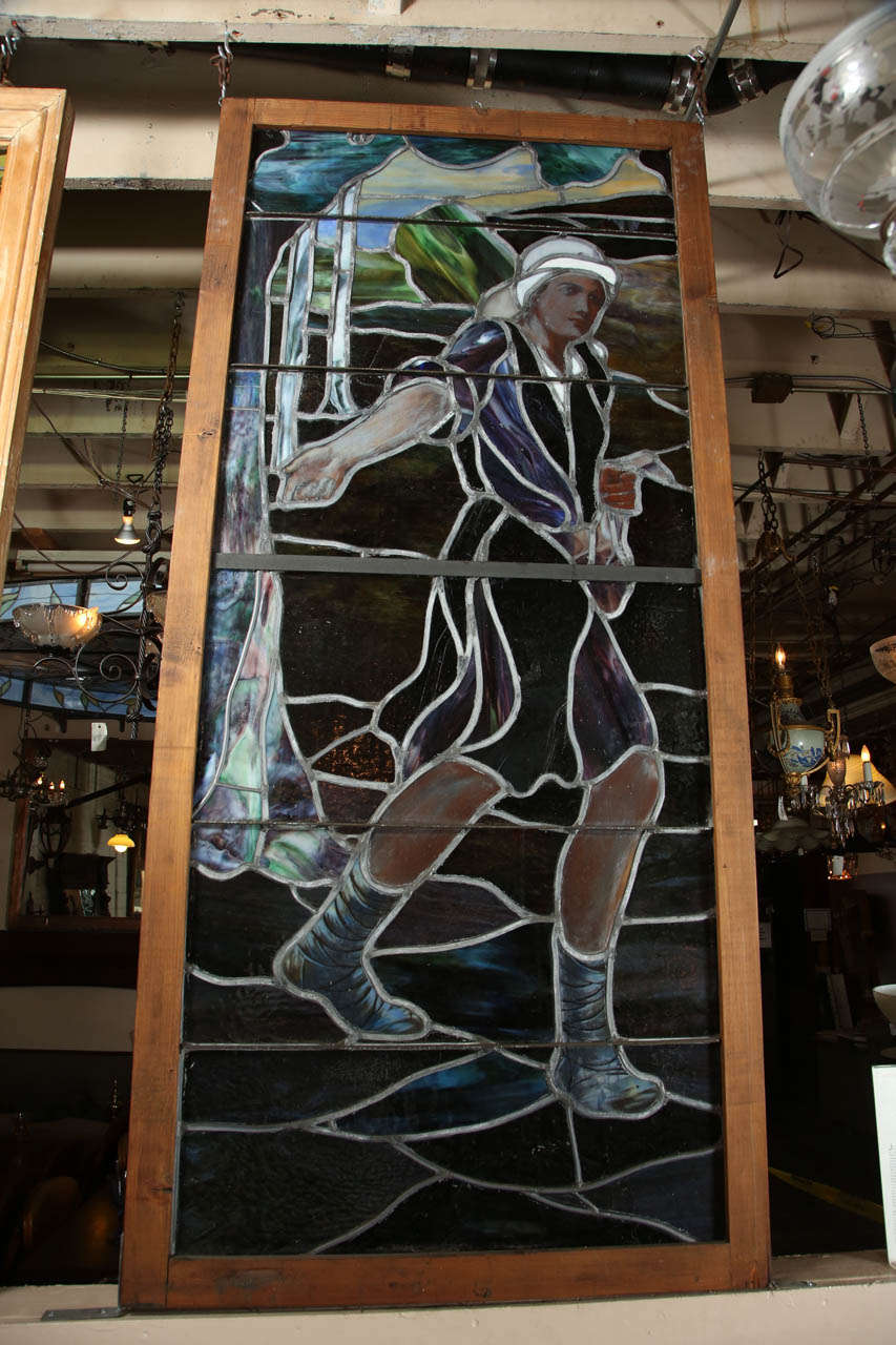 "Sower and the Seed" Stained Glass Window For Sale at 1stDibs